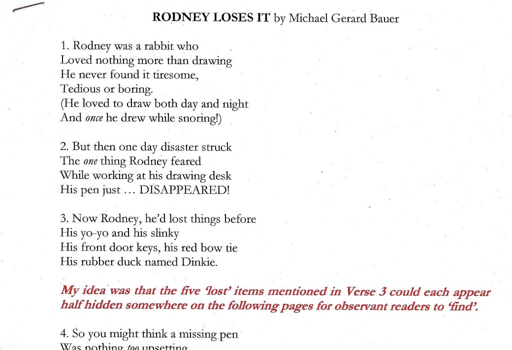 rodney loses it! | Michael Gerard Bauer Author