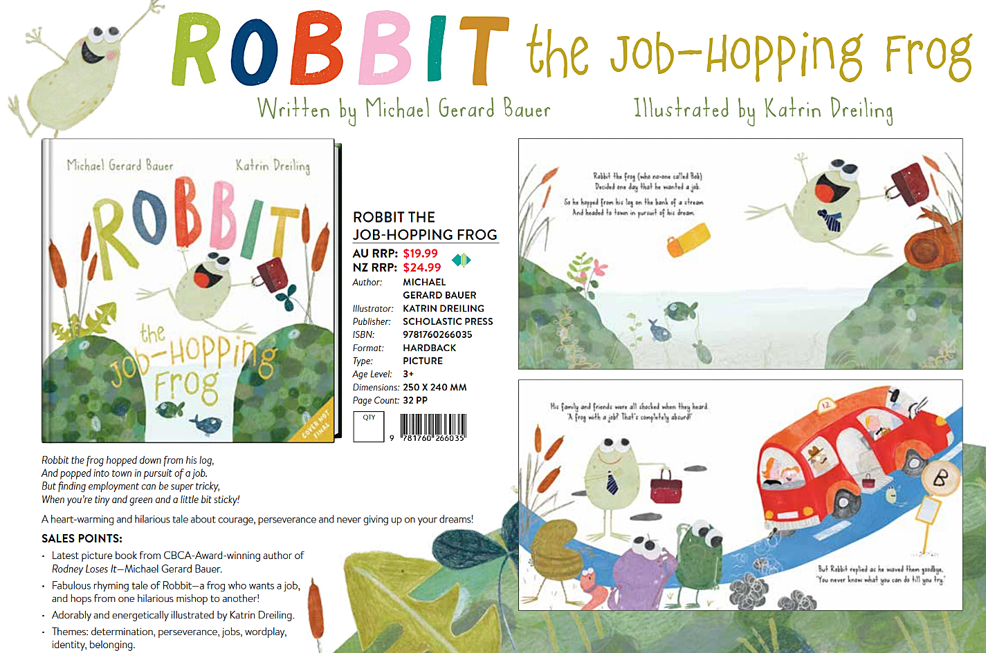 ROBBIT the Job-Hopping Frog | Michael Gerard Bauer Author